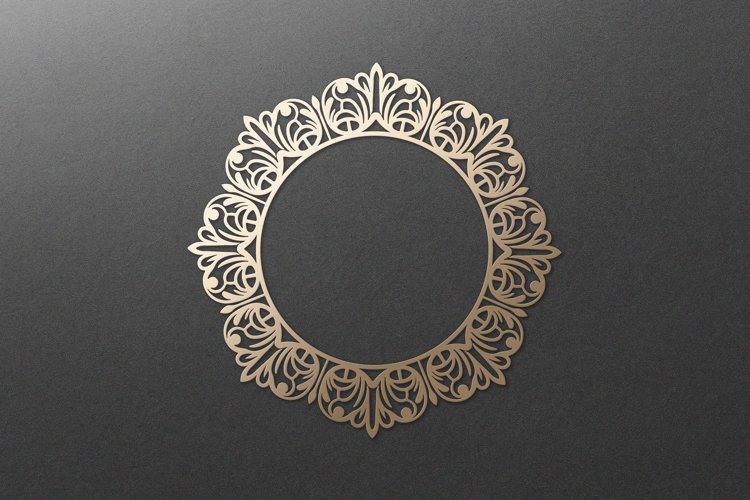 Monogram Frame SVG laser cut Filigree paper (4135578)