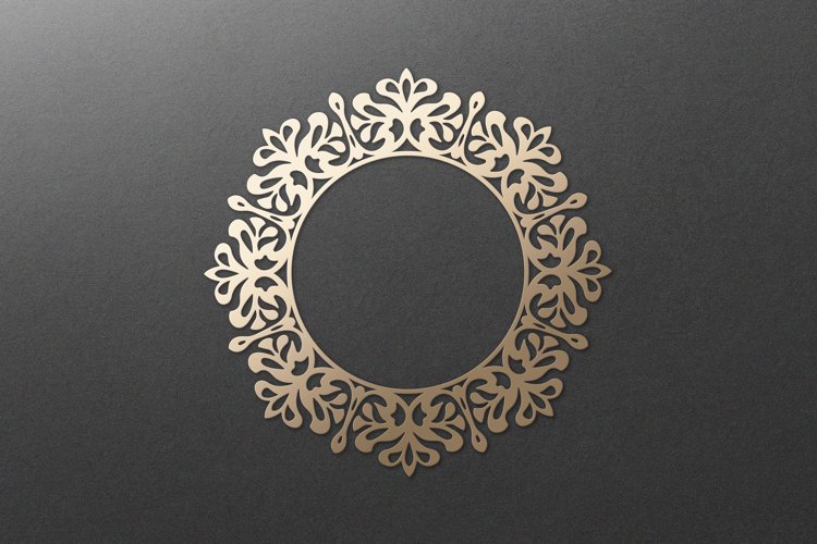 Monogram Frame SVG laser cut Filigree paper (4135569)