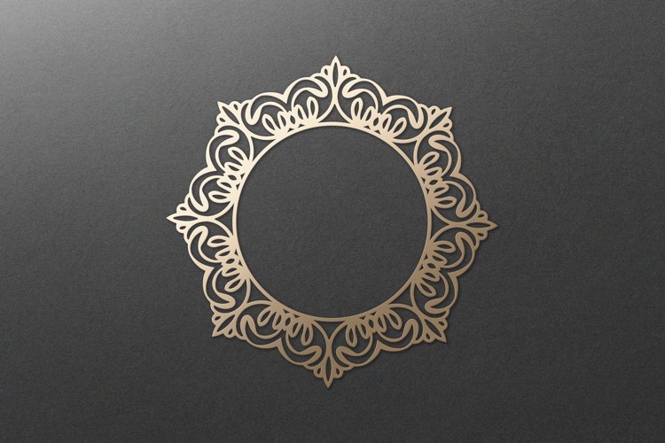 Monogram Frame SVG laser cut Filigree paper (4146488)