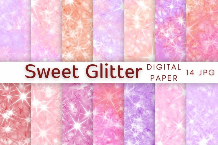Sweet and Glitter Digital Paper