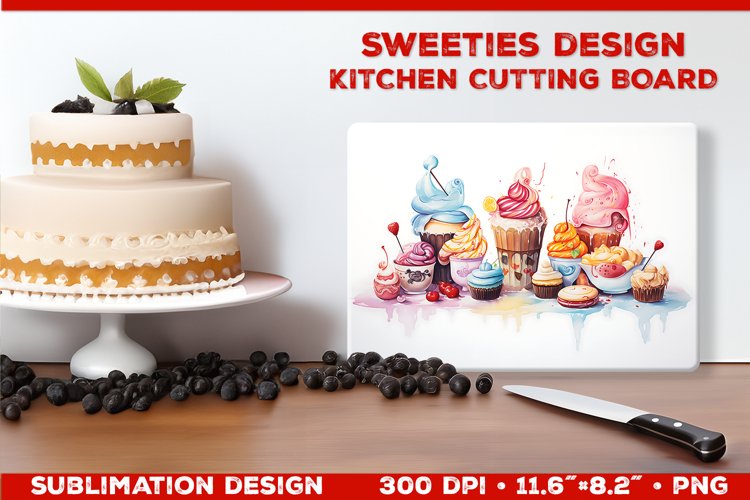 Sweeties Kitchen Cutting Board Sublimation design (2987907)