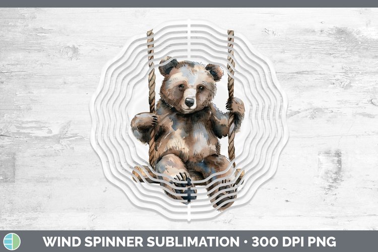 Swinging Bear Wind Spinner Sublimation Spinner Designs
