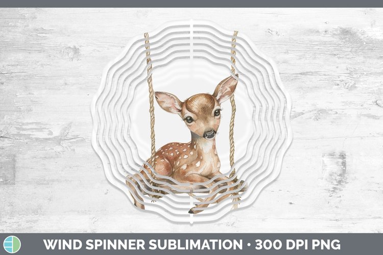 Swinging Deer Wind Spinner Sublimation Spinner Designs