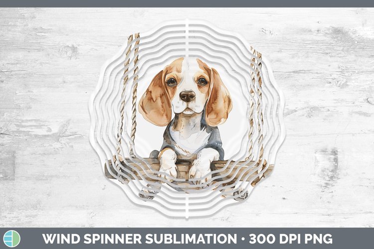 Swinging Dogs Beagle Wind Spinner Sublimation Spinner Design