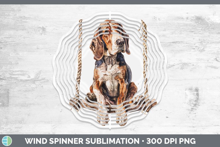 Swinging Dogs English Coonhound Dog Wind Spinner Sublimation