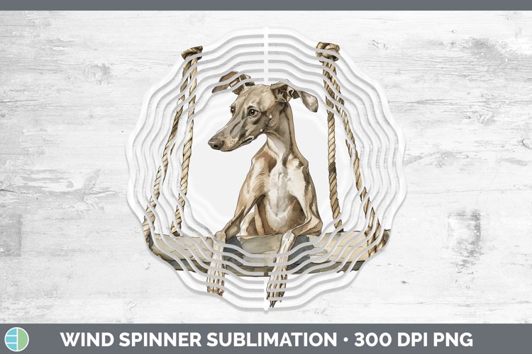 Swinging Dogs Greyhound Wind Spinner Sublimation Spinner Des