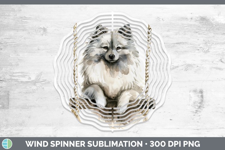 Swinging Dogs Keeshond Dog Wind Spinner Sublimation Spinner