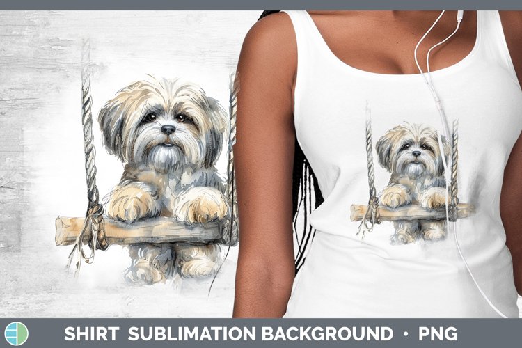 Swinging Dogs Lhasa Apso Shirt Sublimation Sublimation Backg