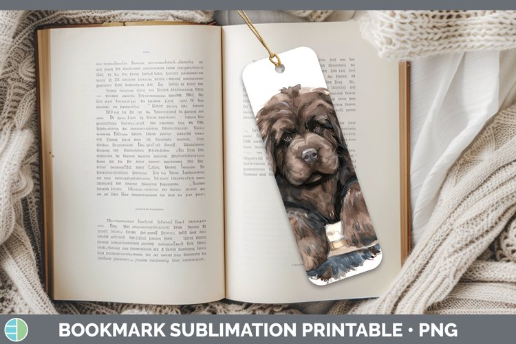 Swinging Dogs Newfoundland Bookmark Sublimation Printable De