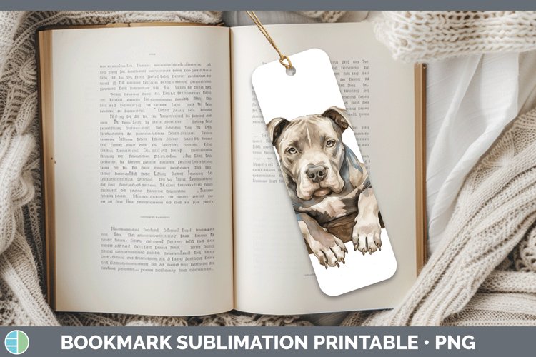Swinging Dogs Pit Bull Bookmark Sublimation Printable Design