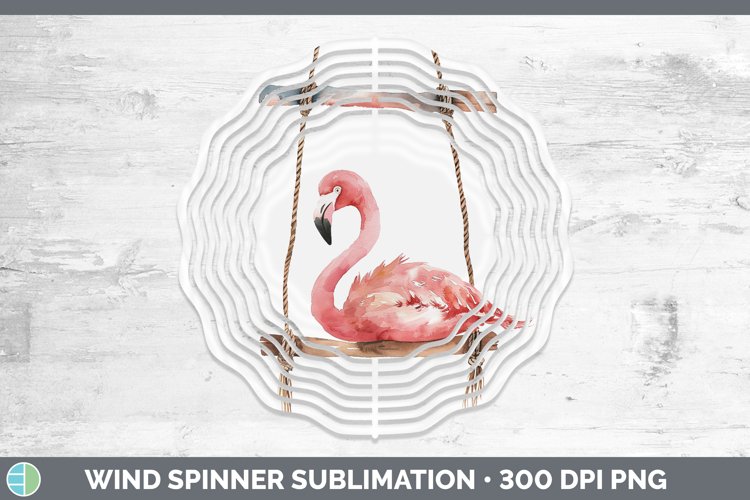 Swinging Flamingo Wind Spinner Sublimation Spinner Designs