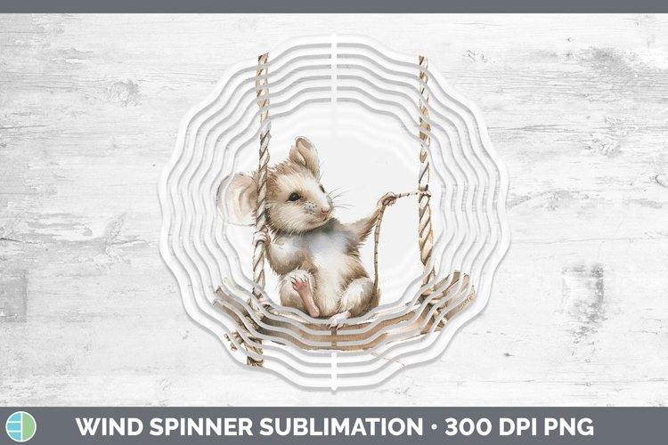 Swinging Mouse Wind Spinner Sublimation Spinner Designs