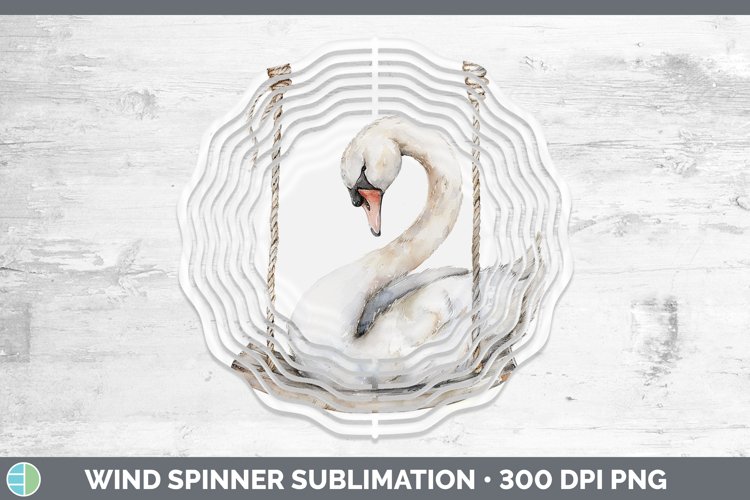 Swinging Swan Wind Spinner Sublimation Spinner Designs