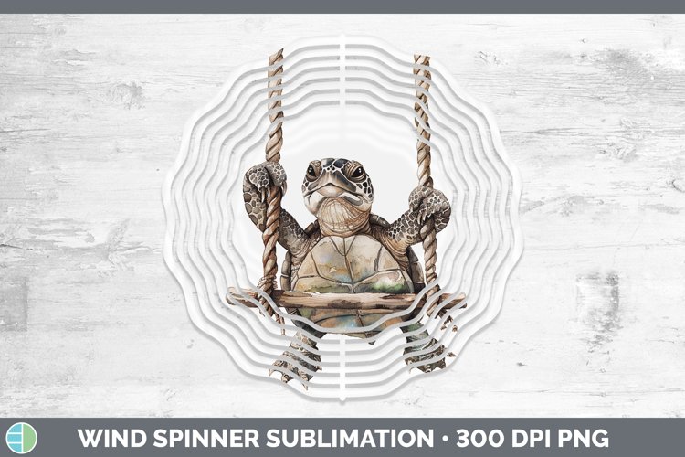 Swinging Turtle Wind Spinner Sublimation Spinner Designs