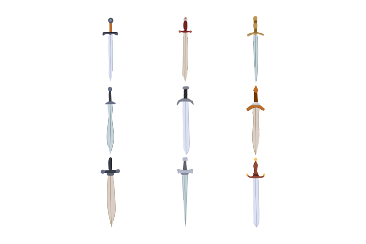 sword knight set cartoon (6570396)