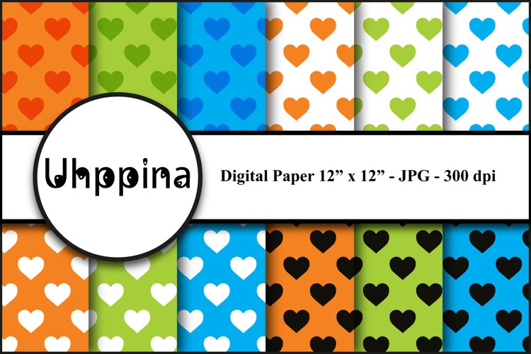 Kit "Magic 12 Heart" Digital Paper