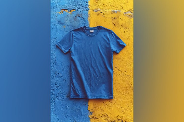 Dark blue T Shirt Logo Branding Mockup (3958655)