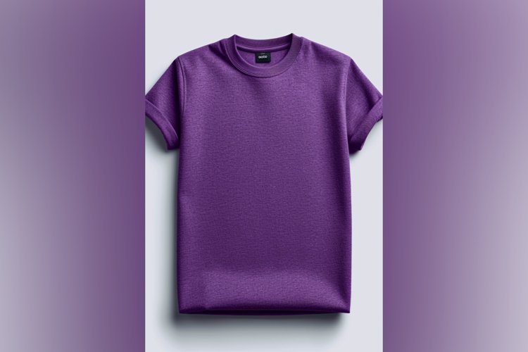 Dark Purple T Shirt Logo Branding Mockup (3958899)