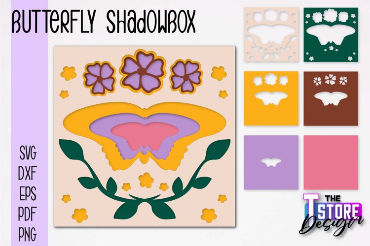 Butterfly Shadowbox SVG | Paper Cut Files | Paper (2796087)