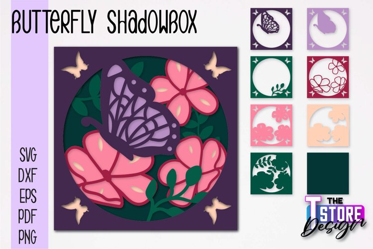 Butterfly Shadowbox SVG | Paper Cut Files | Paper (2796088)