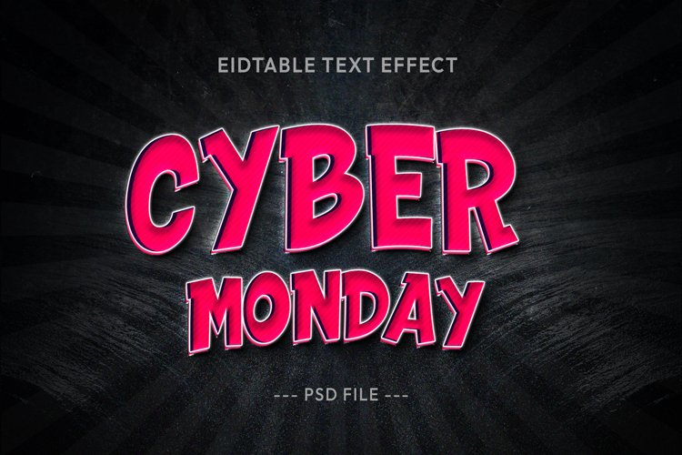 Cyber Monday 3d Style Text Effect