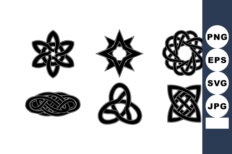 Celtic Knots Vector Design Set Six Styles
