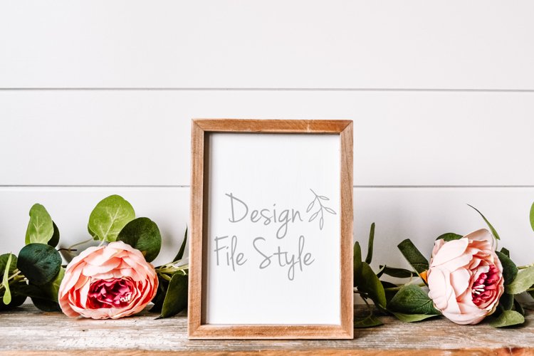 Wood Sign Mockup| Stock Photo| Flat Lay | Digital (1876309)