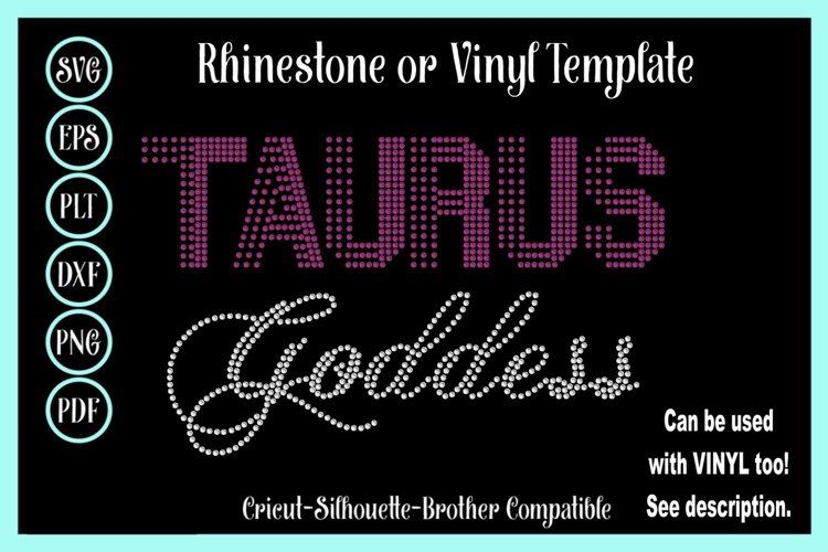Taurus Rhinestone SVG Template - Birthday Bling Design