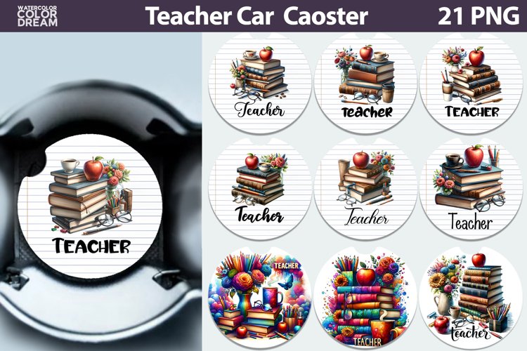Teacher Car Coaster | Teacher SuRound Coaster (5260944)