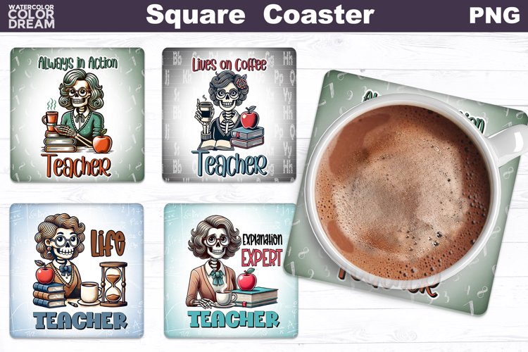Teacher Square Coaster | Funny Teacher Quotes (4621854)