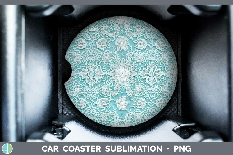 Teal Car Coaster | Sublimation Coaster Designs