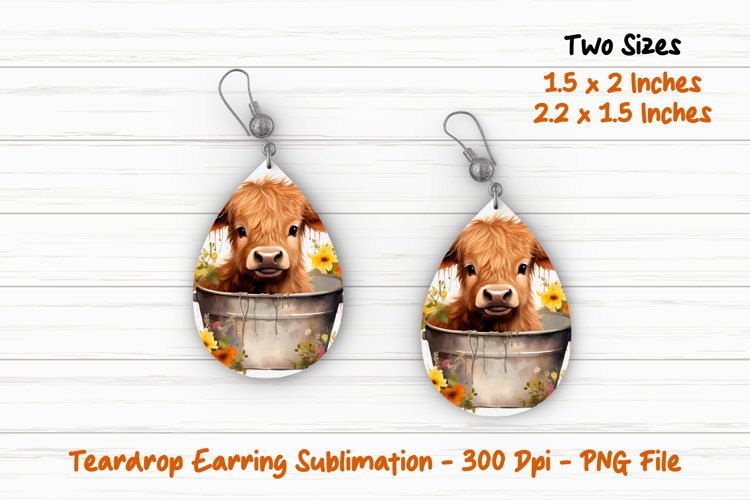 Teardrop Earrings Design | ART Fanatic | Design Bundles