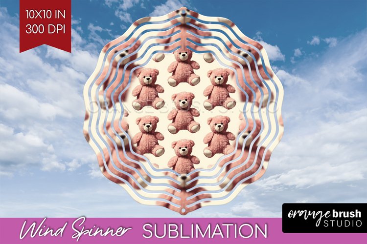 Teddy Bear Wind Spinner Sublimation PNG - (5077593)