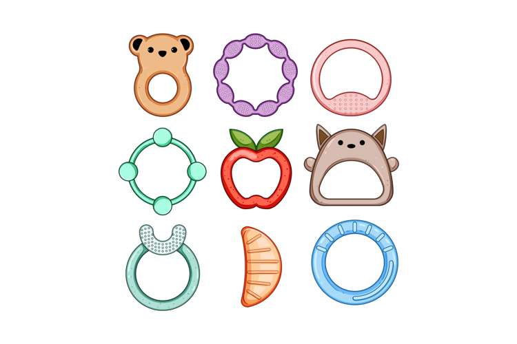 teething ring set cartoon (6570431)