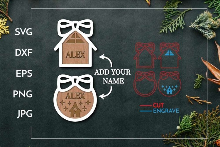 Customizable house keychains| Layered Laser cut and engrave