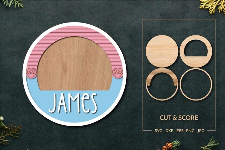 Customizable layered wreath | Laser cut Score