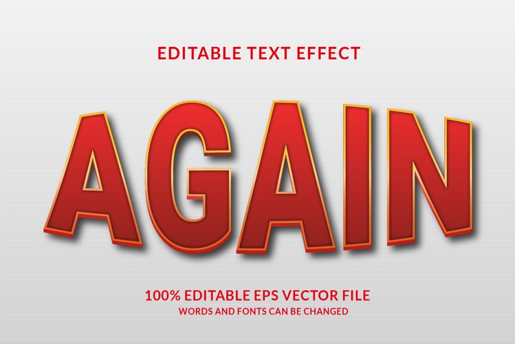 Again Editable Text Effect