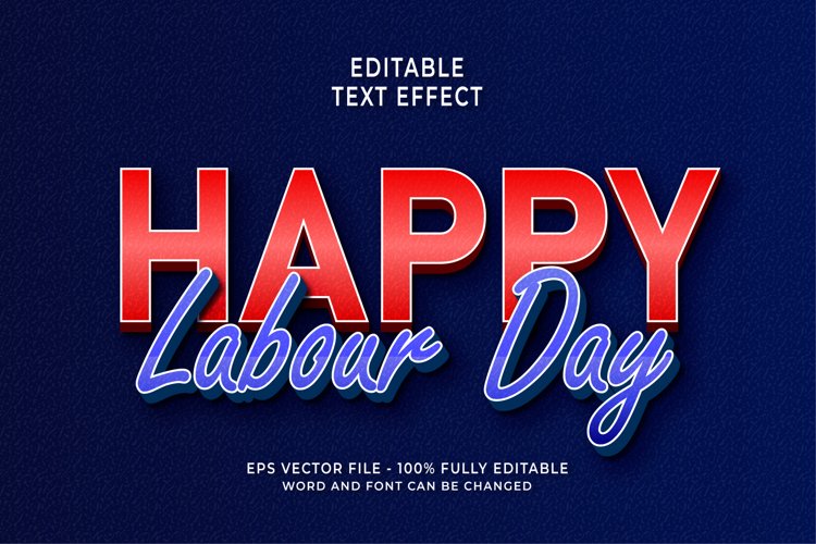 Labour Day Editable Text Effect (2103079)
