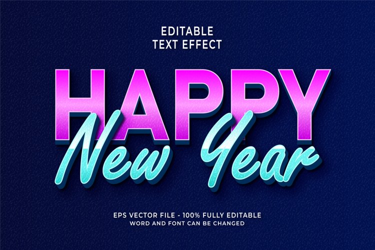 Happy new year Editable Text Effect (2103086)