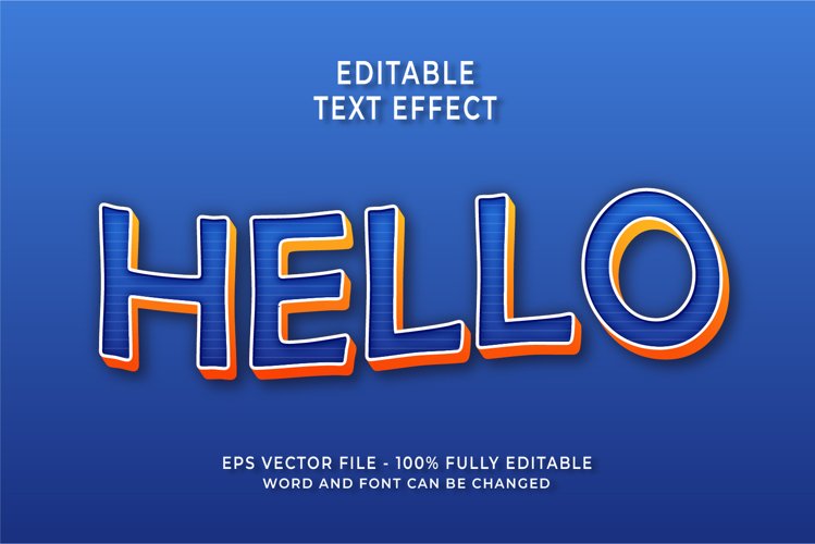 Hello Editable Text Effect