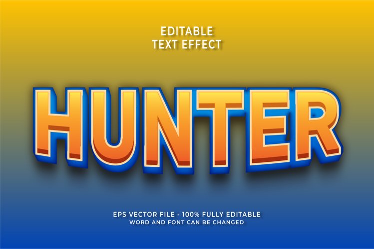 Hunter Editable Text Effect