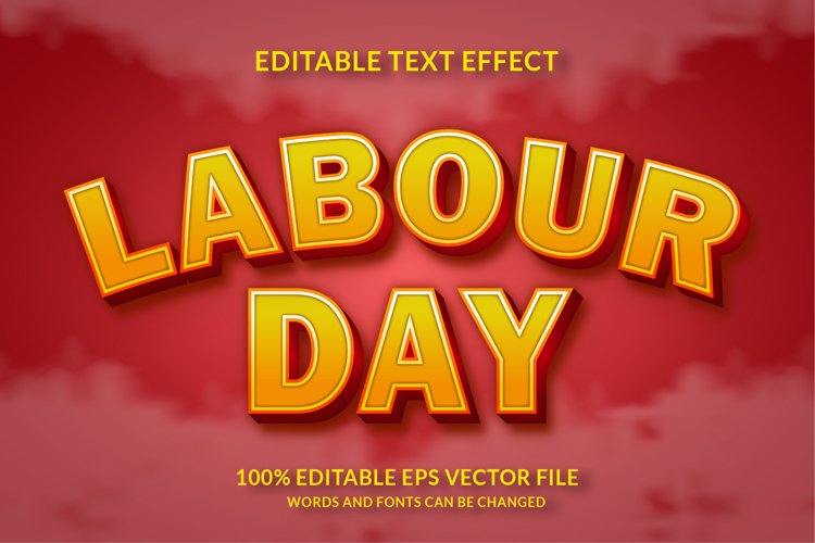 Labour Day Editable Text Effect (2103173)