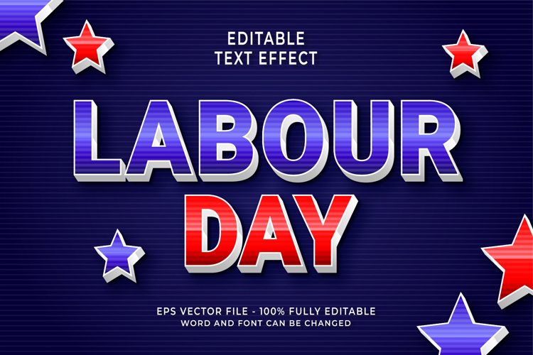 Labour Day Editable Text Effect (2103176)