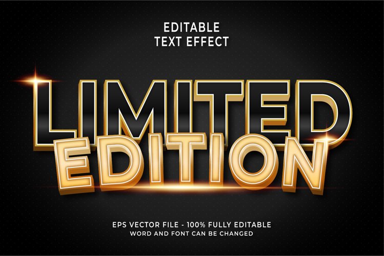 Limited Edition Editable Text Effect