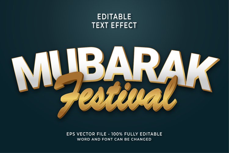 Mubarak Editable Text Effect (2103306)