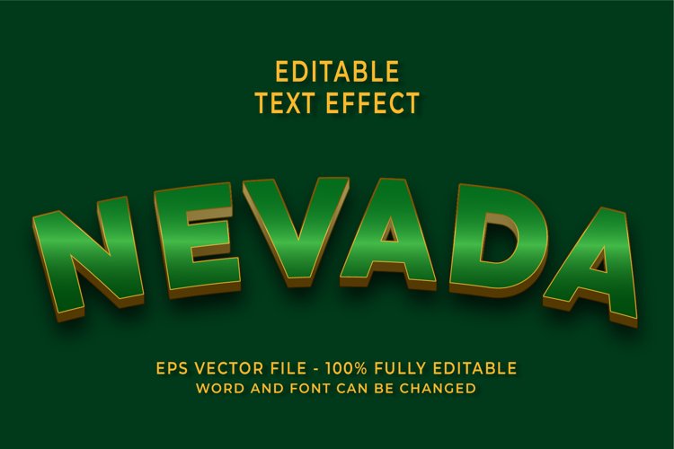 Nevada Editable Text Effect