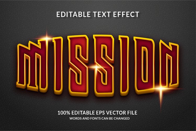 Mission Editable Text Effect