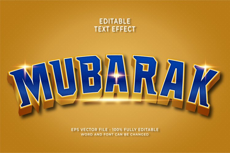 Mubarak Editable Text Effect (2104057)