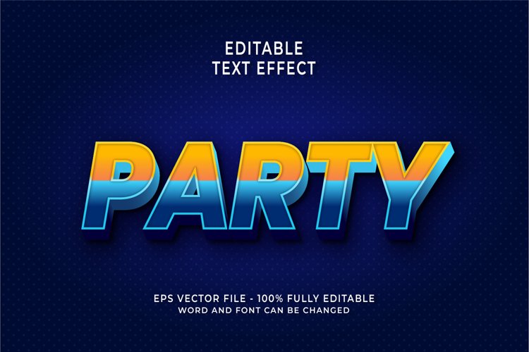 Party Editable Text Effect