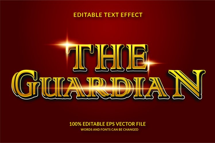 Guardian Editable Text Effect